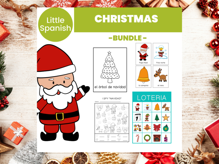 Christmas coloring pages in spanish - Little Spanish