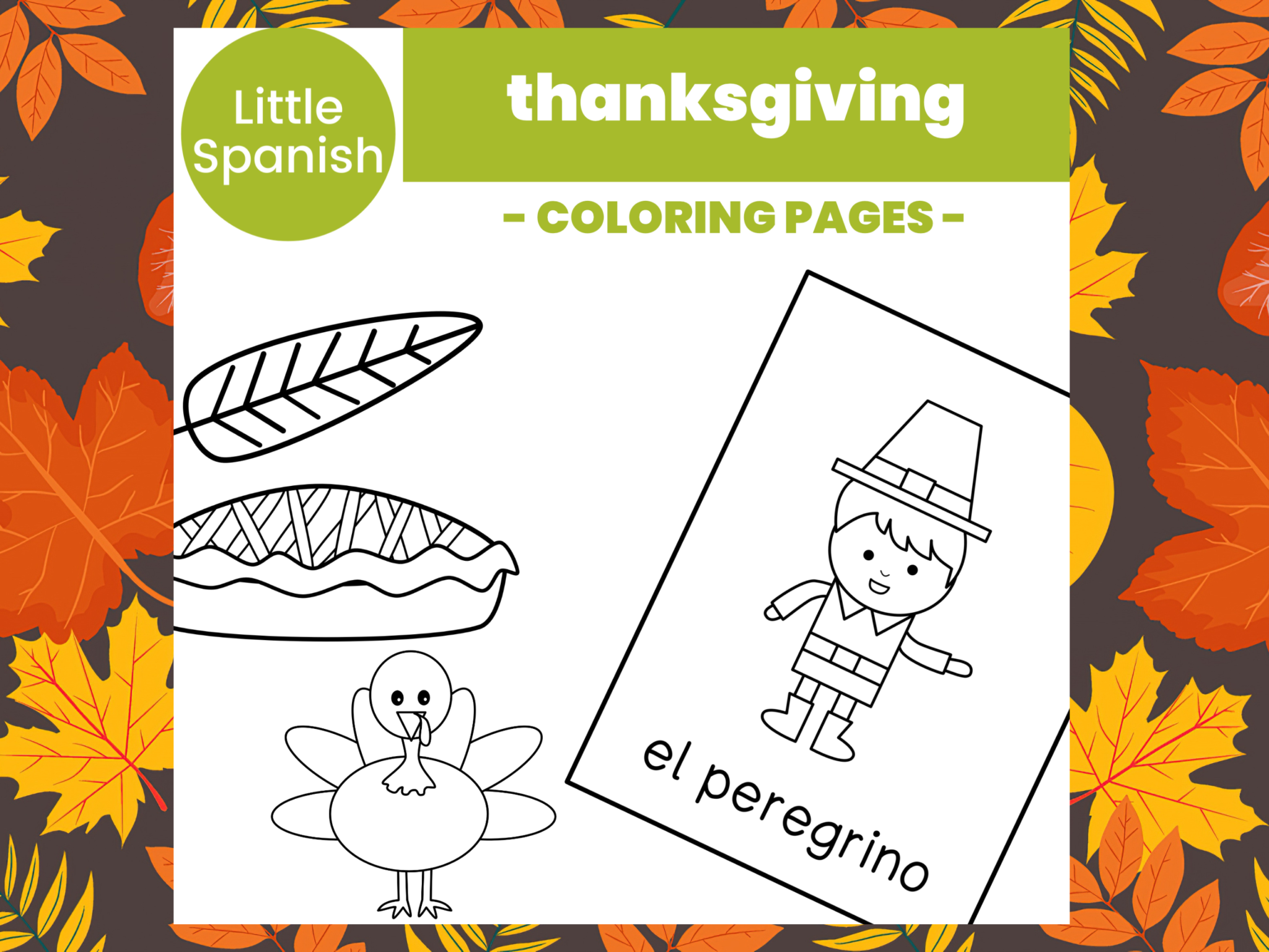 Spanish Alphabet Coloring Pages - Little Spanish
