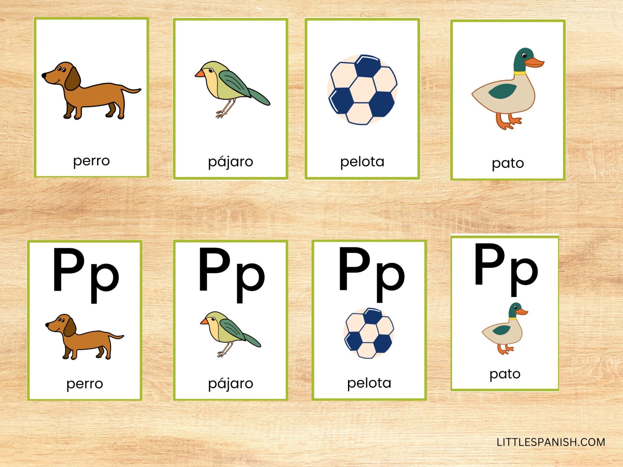 Spanish Alphabet Word Wall Cards - Little Spanish