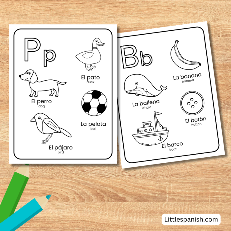 Spanish Alphabet Coloring Pages - Little Spanish